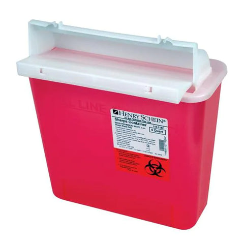 Henry Schein 5 Quart Sharps Container, Red (ea)