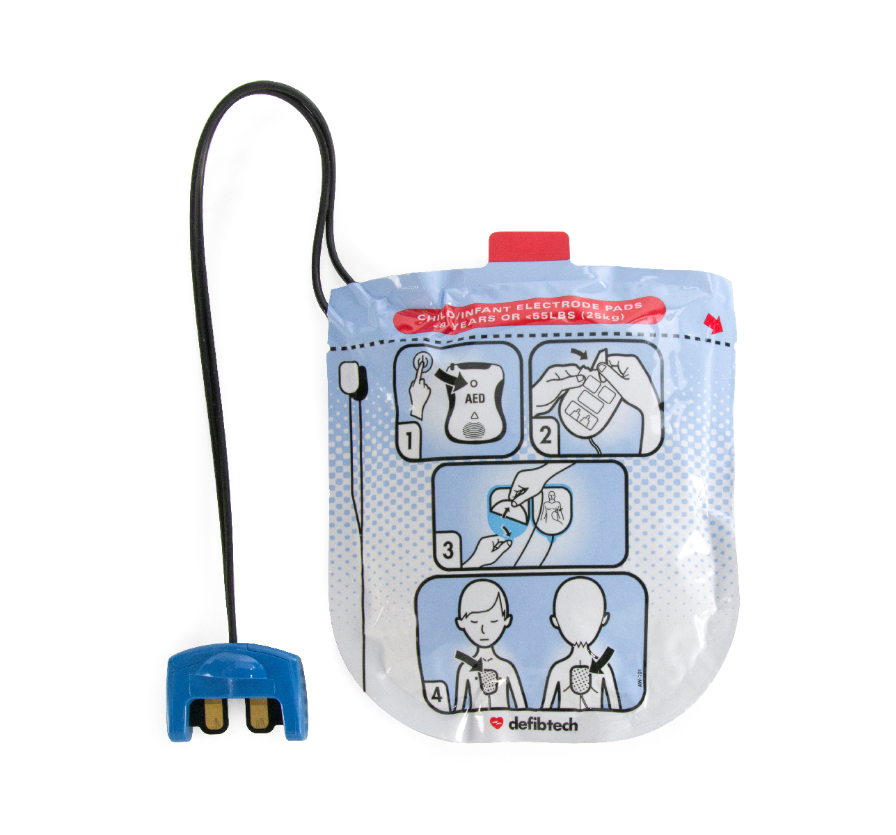 Defibtech Lifeline™ VIEW, ECG, PRO AED Pediatric Electrode Pads (1 Pai