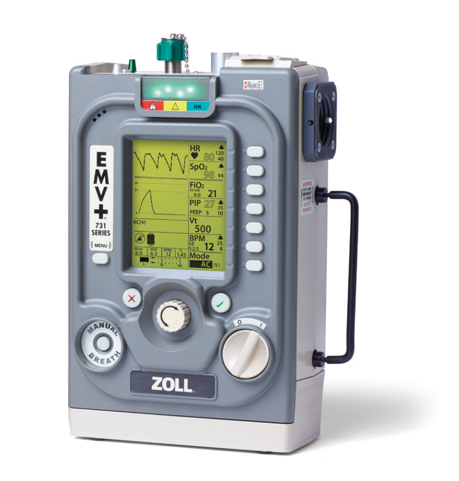 Impact ZOLL® Uni-Vent® 731 EMV+ w/Masimo SPO2, Recertified