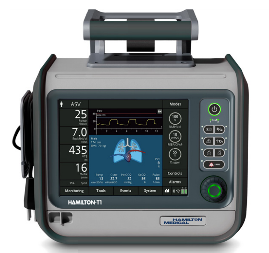 Hamilton® T1 Intelligent Transport Ventilator, Recertified